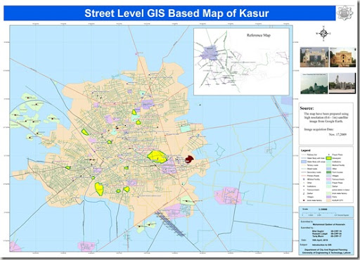 Street Level GIS Map of Kasur | Pakistan GIS
